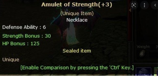 +3 Amulet Of Str Knight Server Rosetta-71231
