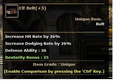 +3 Elf Belt | Knight Server Dryads-126430