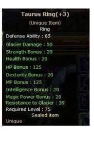 +3 Taurus Ring 1x | Knight Server Oreads-131916