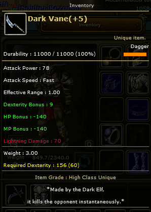 +5 Dark Vane | Knight Server Felis-116496