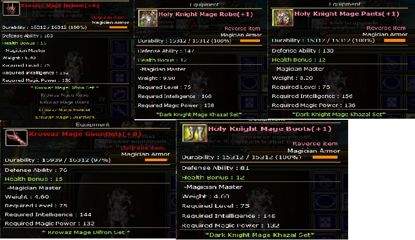 +8 Kro Kol Kafa +7 Holy Mage Buglu Set | Knight Server Minark-119807