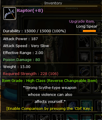 Raptor(+8) Knight Server Felis-129583