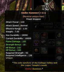 +9 Smite Hammer 7-24 Hizli Teslimat | Knight Server Dryads-93543