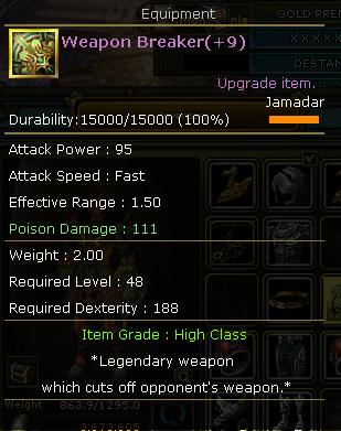 Weapon Breaker +9 | Knight Server Destan-79838