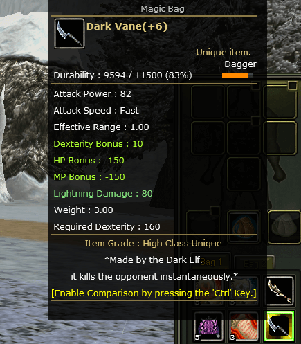 +6 Dark Vane Knight Server Pandora-110969