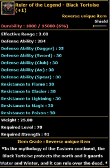 Ruler Of The Legend - Black Tortoise (yeni Kalkan) | Knight Server ...