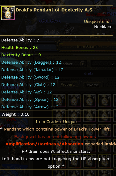 Asd Dex Draki (9 Dex 25 Healt 12 Anti 1 Hp Reco) | Knight Server Dryads ...