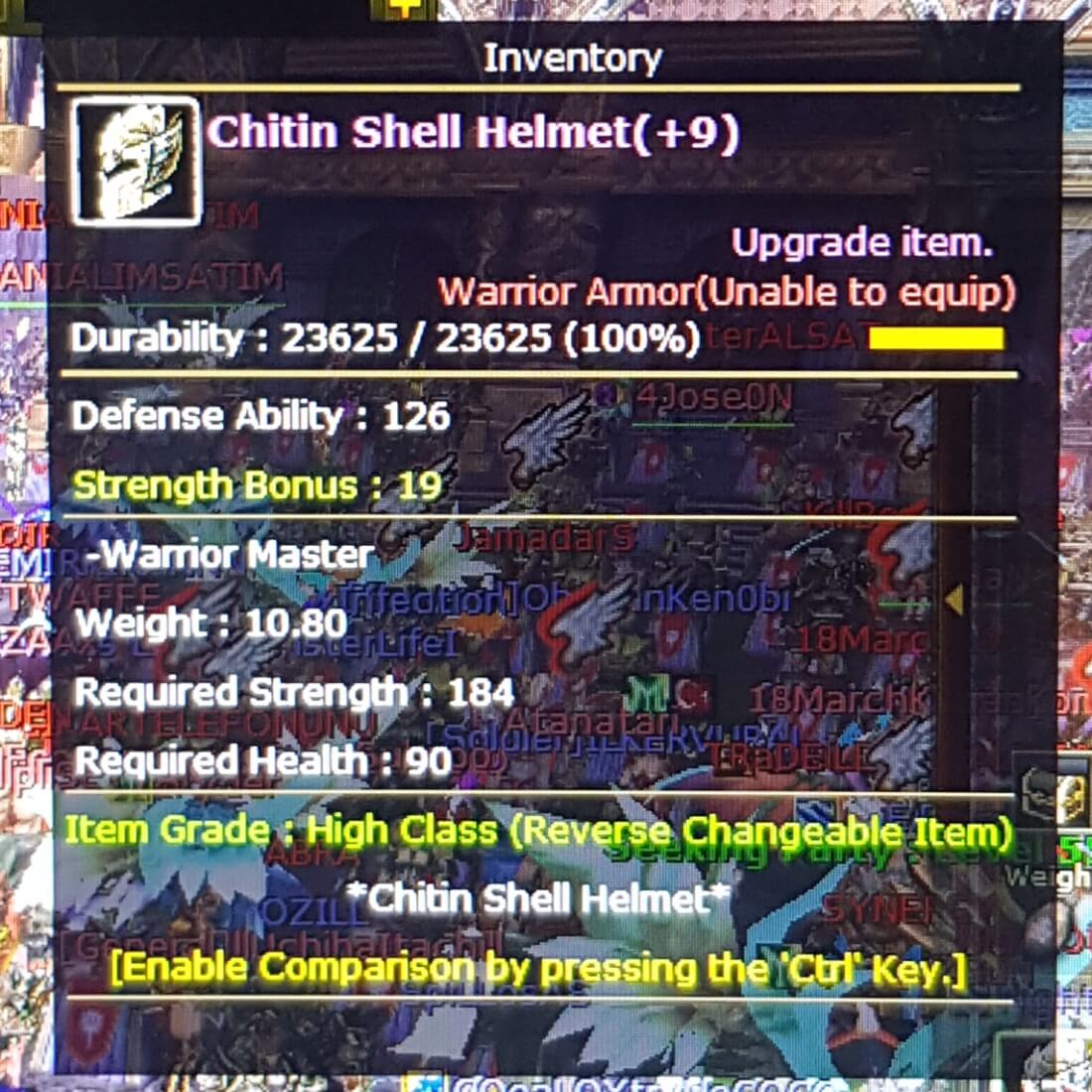 Chitin Shell Helmet +9 | Knight Server Destan-62033