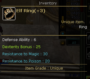 Elf Ring +3 (guncel Hizli Teslimat) Knight Server Destan-140123