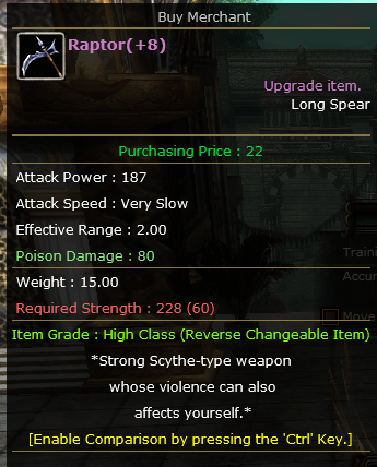 Raptor +8 No Reb Knight Server Pandora-109281