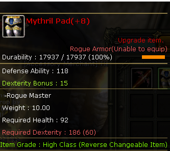 4 X No Rev Mytril Set | Knight Server Dryads-112680