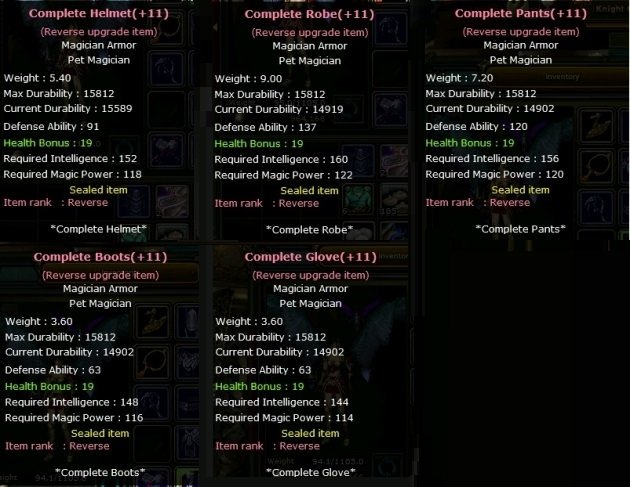 mage shell set | Knight Server Oreads-2135