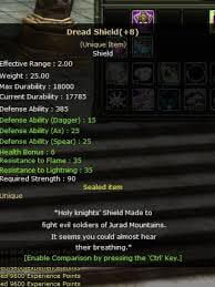 Dread Shield +8 Knight Server Dryads-67563