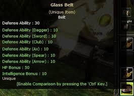 +0 GLASS BELT Knight Server Destan-3742