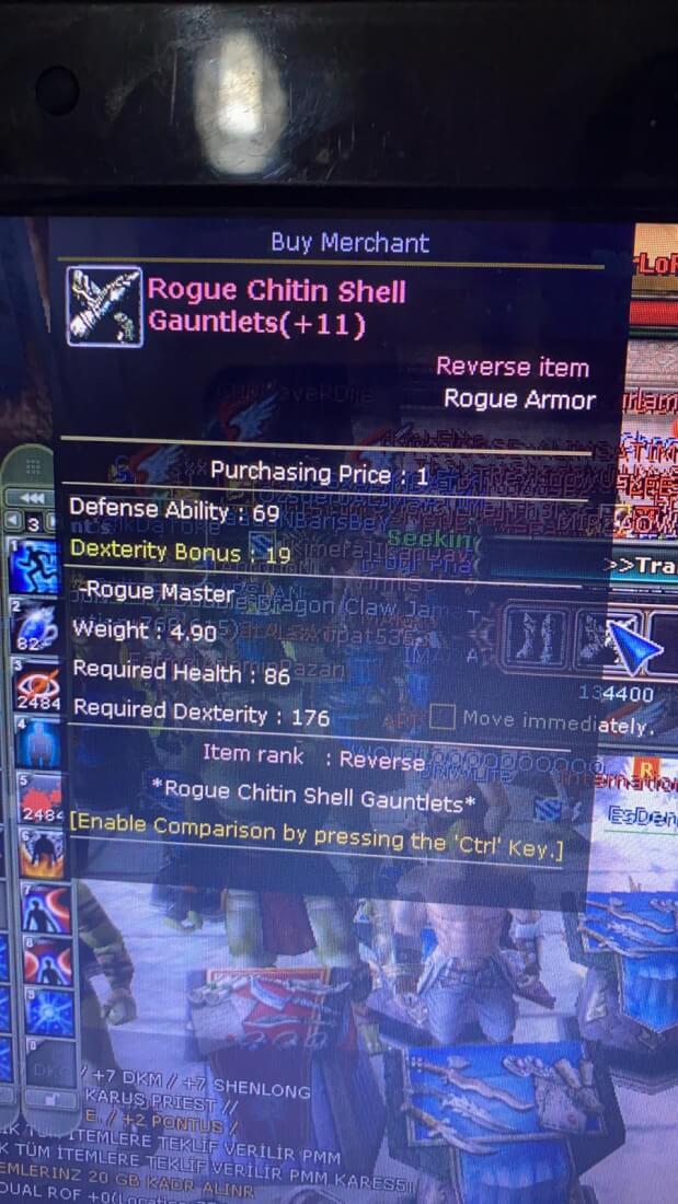 ROGUE CHİTİN SHELL GAUNTLETS | Knight Server Destan-5387