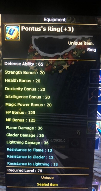 +3 pontus ring 1x | Knight Server Oreads-13167