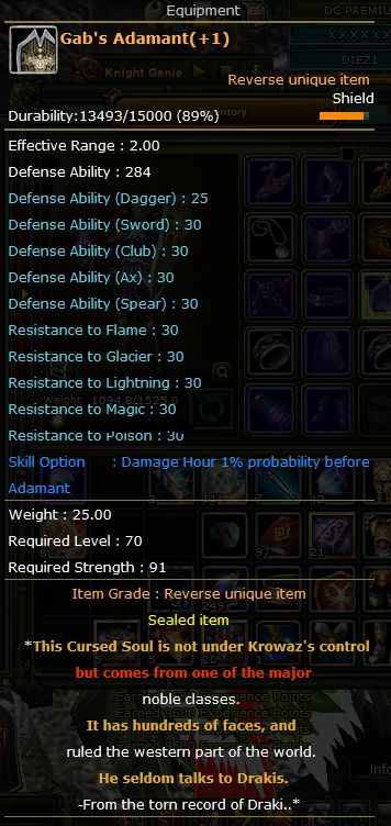 Okunmuş Gab's Adamant Reb. +1 | Knight Server Oreads-21500