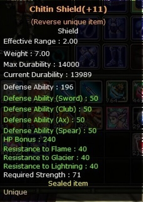 CHİTİN SHİELD CS +11 | Knight Server Minark-25290