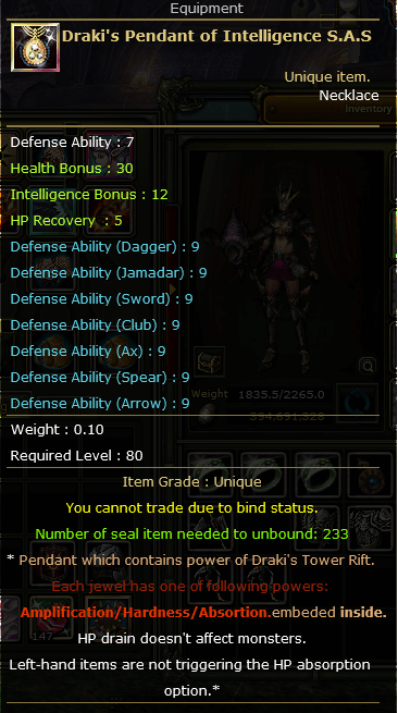 SAS İNT DRAKİ PENDANT | Knight Server Oreads-28857