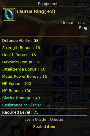 TAURUS Ring +2 | Knight Server Destan-33093