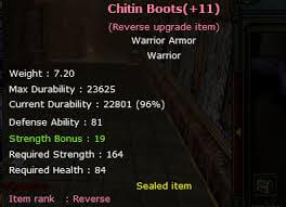 REB +11 WARRİOR CHİTİN BOOT __ Knight Server Destan-34294