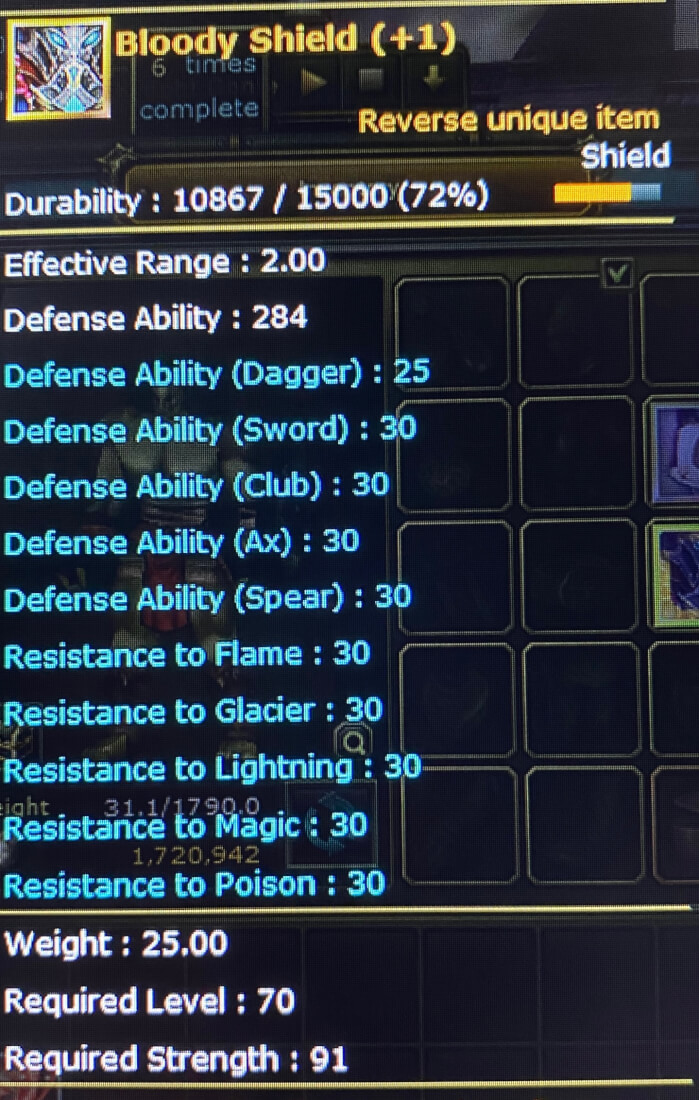 Bloody Shield Kalkan Reb +1 Knight Server Destan-35377