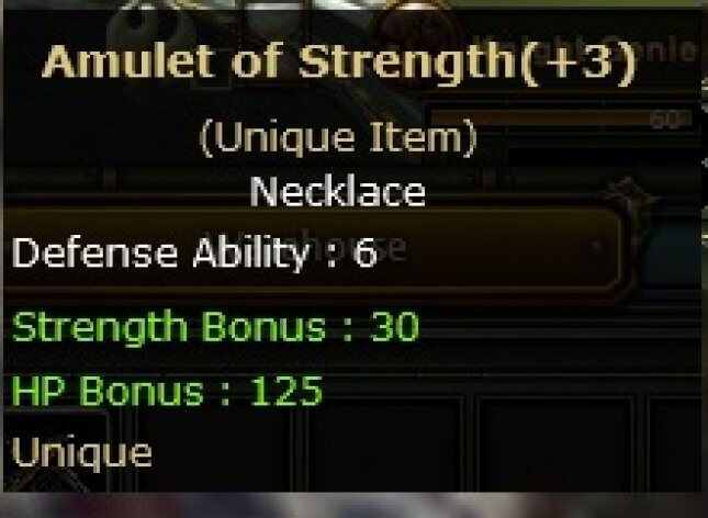 +3 Amulet Of Str | Knight Server Minark-36777