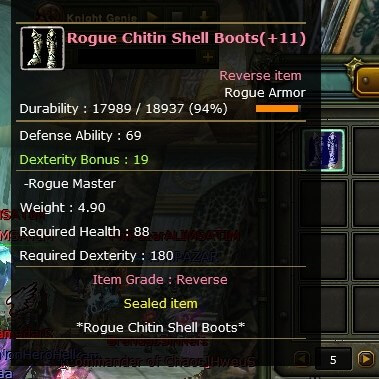 +11 Reb Rogue Shell Bot | Knight Server Destan-44197