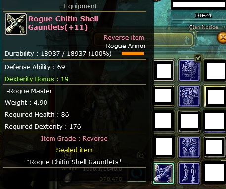 Reb +11 Rogue Shell Set | Knight Server Oreads-48838