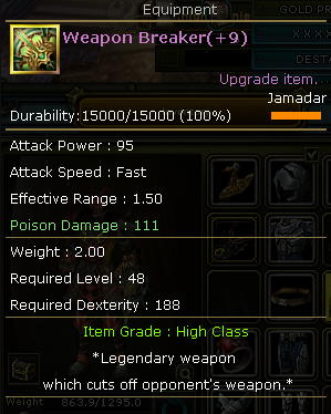 +9 Weapon Breaker Jamadar | Knight Server Oreads-50022
