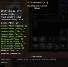 +1 Rebirth Gabs Adamant | Knight Server Oreads-100070