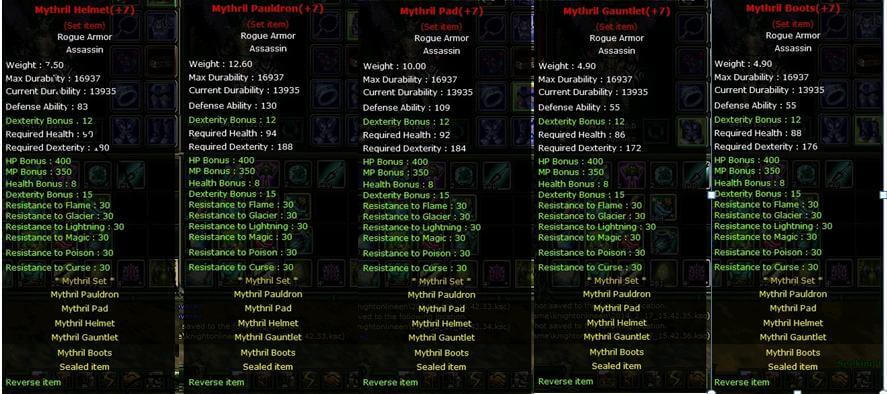 Mythril Set +7 | Knight Server Dryads-57900