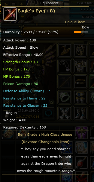 Eagle's Eye +8 | Knight Server Dryads-59076