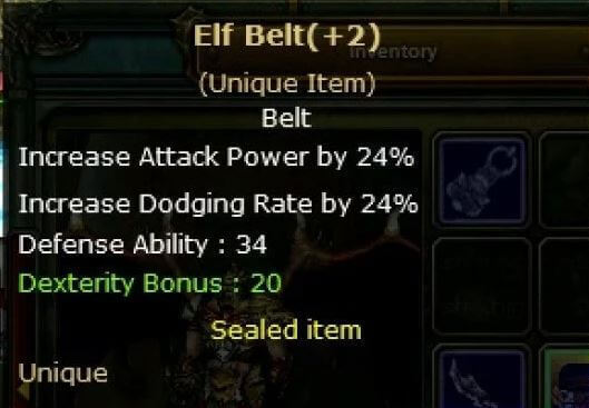 Elf Belt +2 | Knight Server Dryads-59534