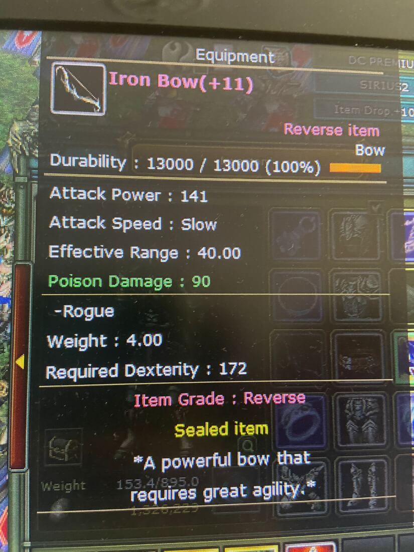 +11 Rebirth Iron Bow | Knight Server Dryads-59638