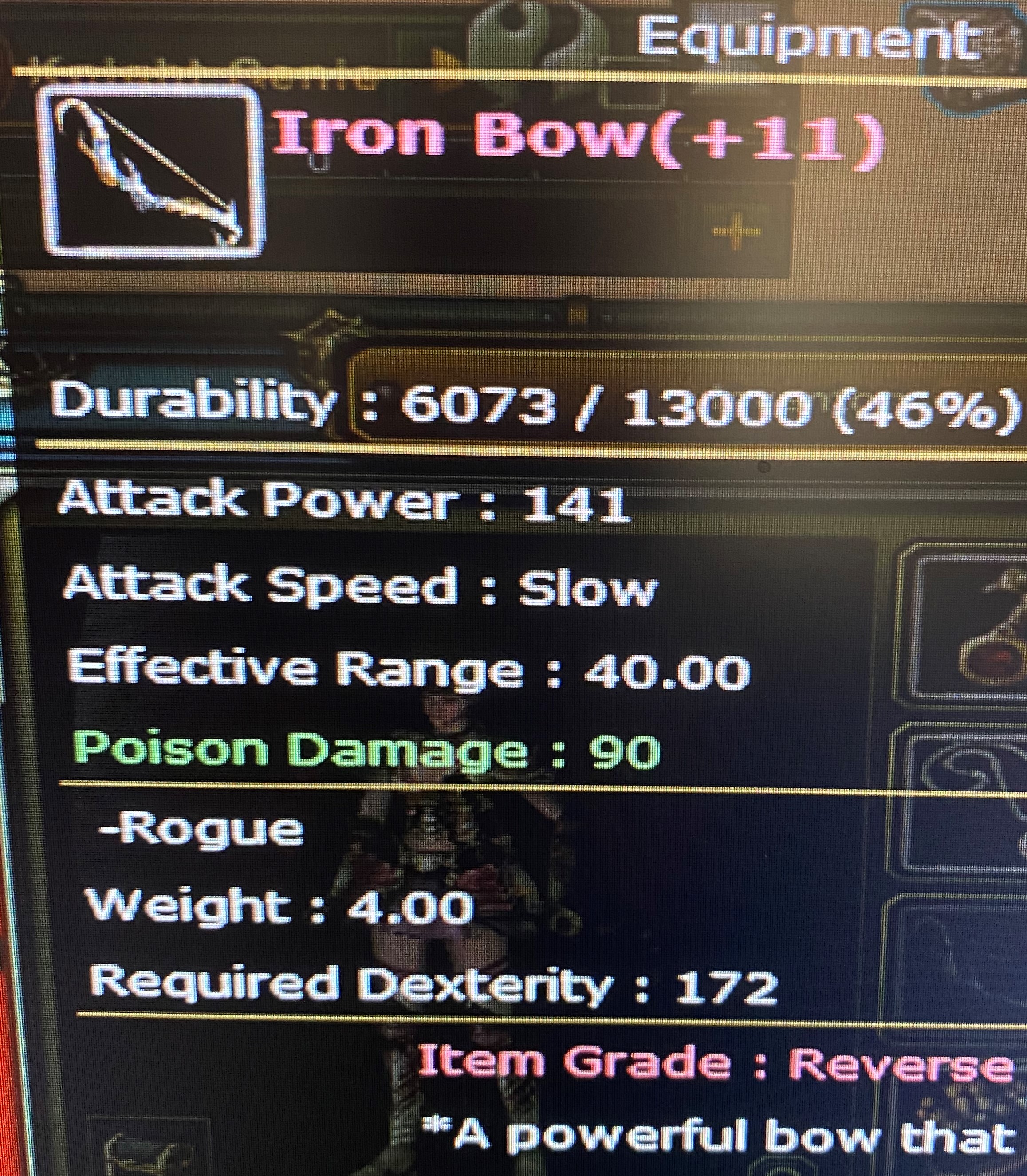 +11 Reb Iron Bow | Knight Server Dryads-75579