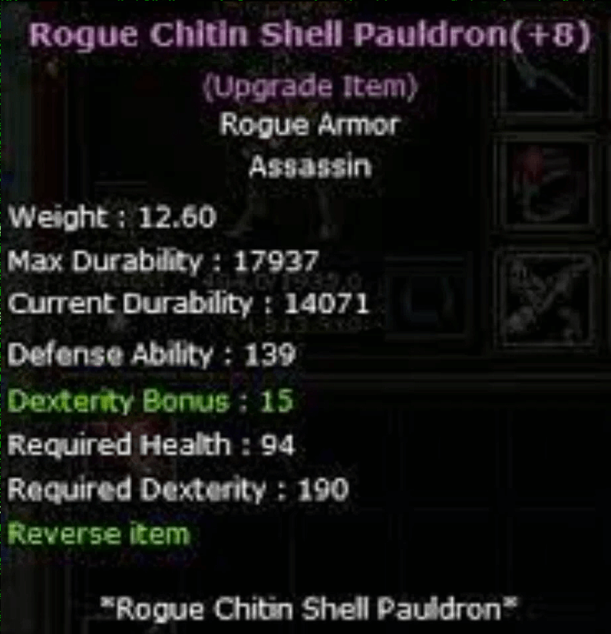 Rogue Shell Gogusluk +8 | Knight Server Zero-144864