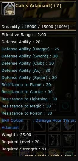 Gab's Adamant +7 ( No Reb ) | Knight Server Oreads-120179