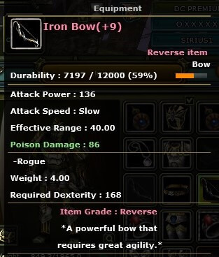 Reb 9 Iron Bow 136 Ap | Knight Server Dryads-94001