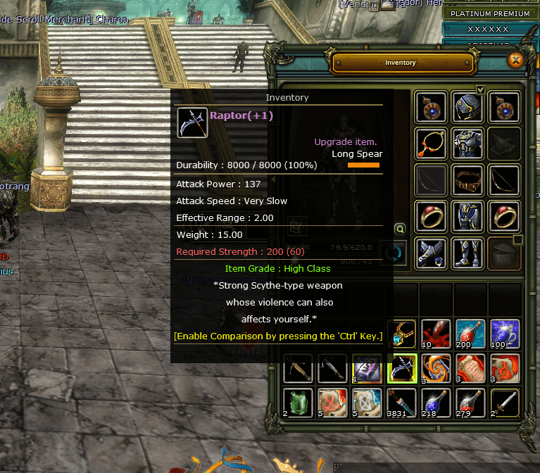 Raptor +1 Knight Server Agartha-108320