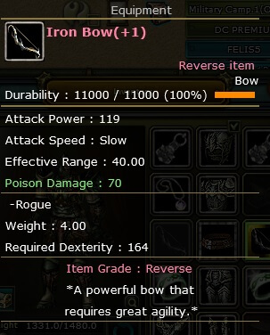 Iron Bow +1 Reb | Knight Server Felis-118914