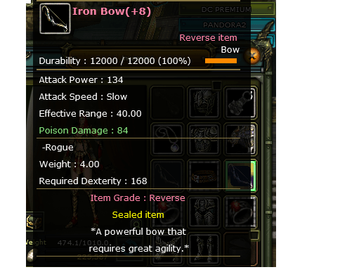 Reb 8 Iron Bow Satilir 134 Ap | Knight Server Pandora-130414