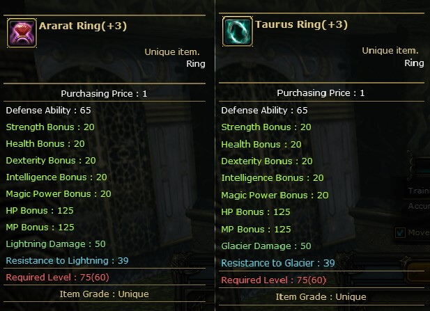 Ararat Ring +3 Taurus Ring +3 Kombin | Knight Server Oreads-125429