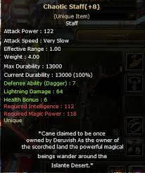 Chaotic Staff +8 - Lkp +3 Dual - +3 Imir Ring Dual - +7 Ron Set - +1 ...