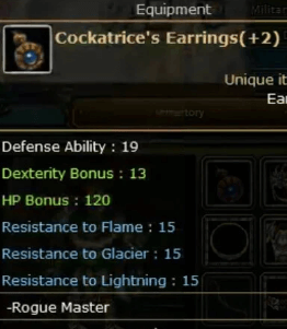 Cockatrice's Earrings 2 Coc2 Coc | Knight Server Destan-91602