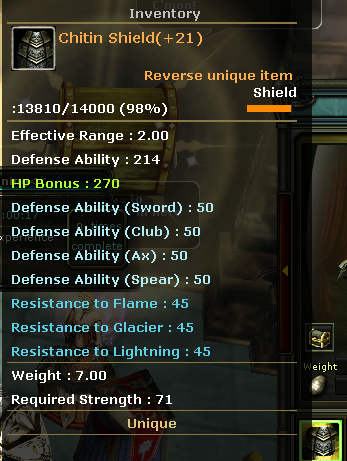 Chitin Shield +10 (cs) | Knight Server Oreads-90779