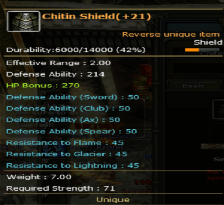 Chitin Shield +21 Cs | Knight Server Oreads-65501