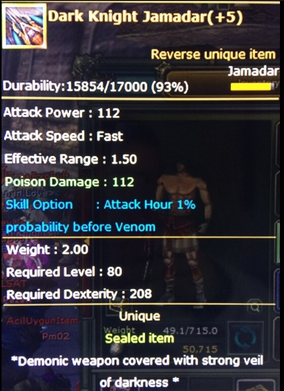 Dark Knight Jamadar Rebirth +5 (+8) Knight Server Ares-125423