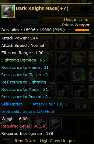 Dark Knight Mace +7 | Knight Server Destan-113502