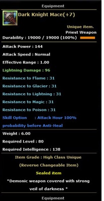 Dkm +7 Dark Knight Mace | Knight Server Oreads-139379